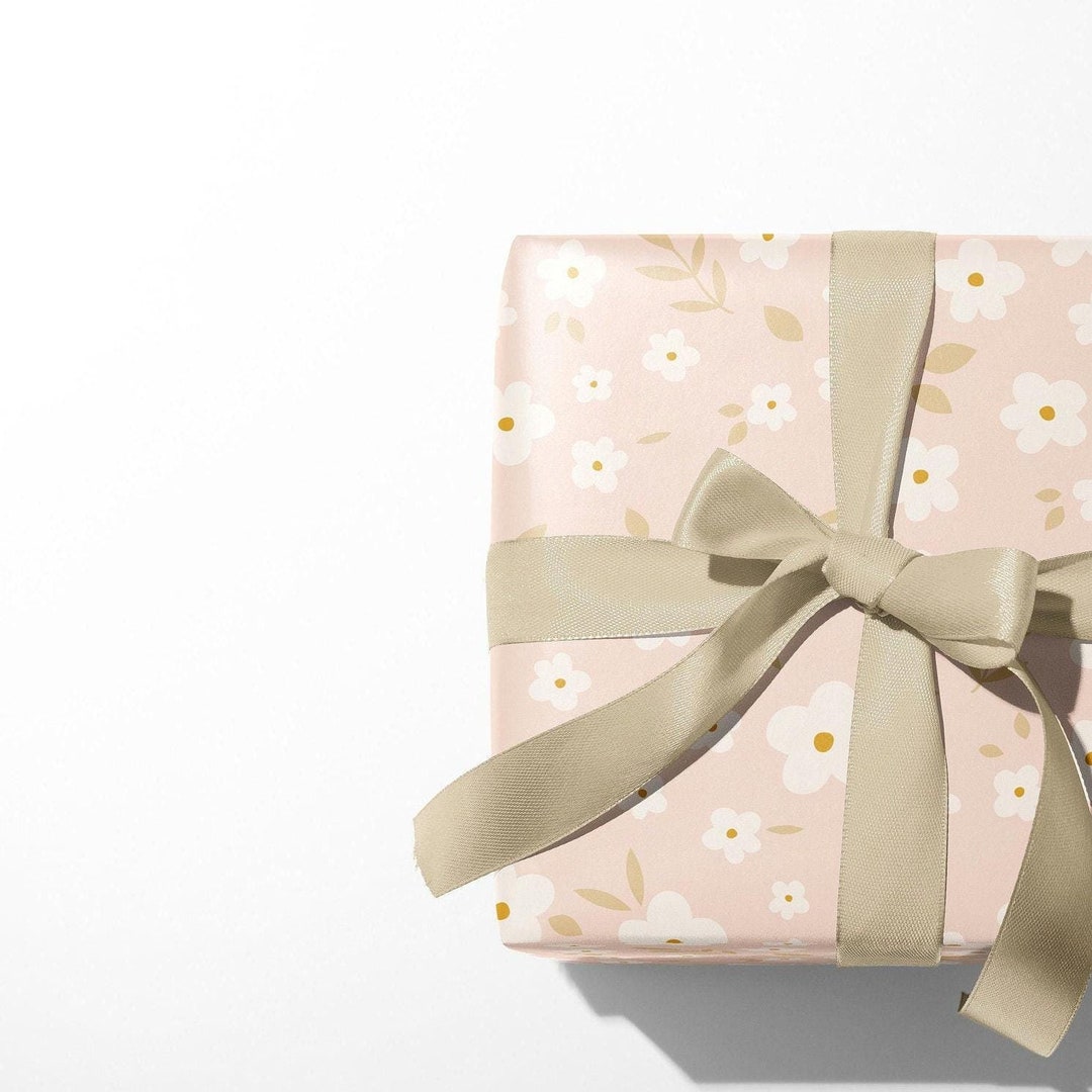 Boho Pink Floral Gift Paper Sheet Large Size - Etsy