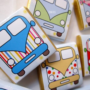 Camper Van Personalised Chocolate Favours, Camper Van, Party Favours ...