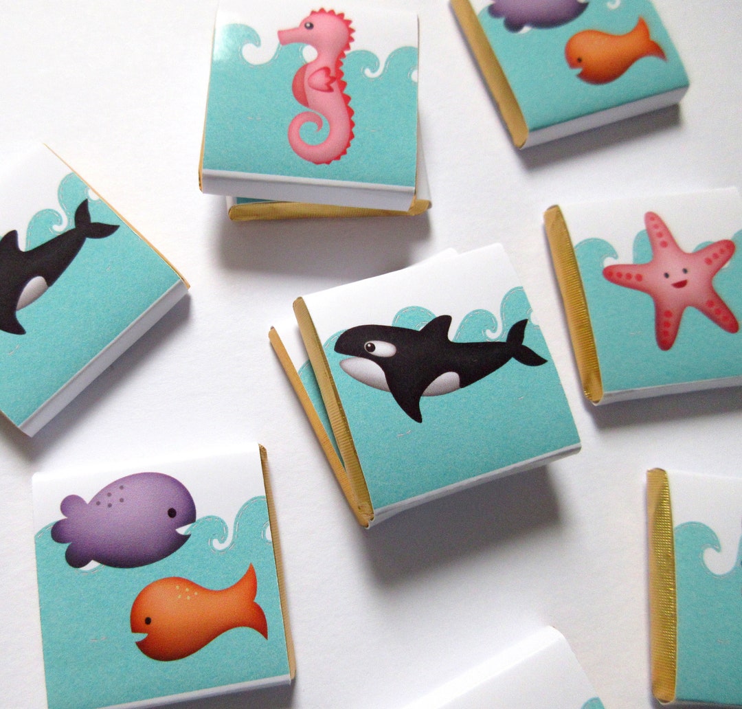 Under the Sea, Mini Personalised Chocolates, Party Favours, Birthday ...