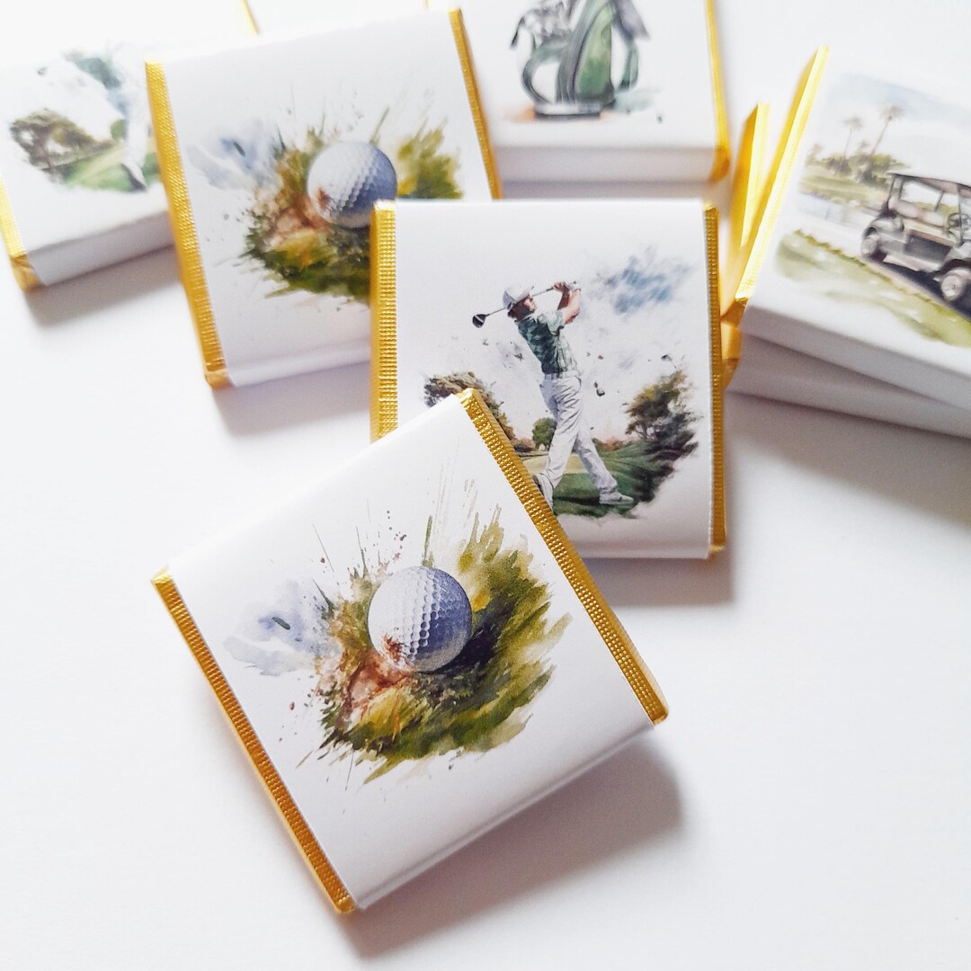 Personalised Golf Chocolate Favours, Golfer Party Treats, Pack of 25 ...