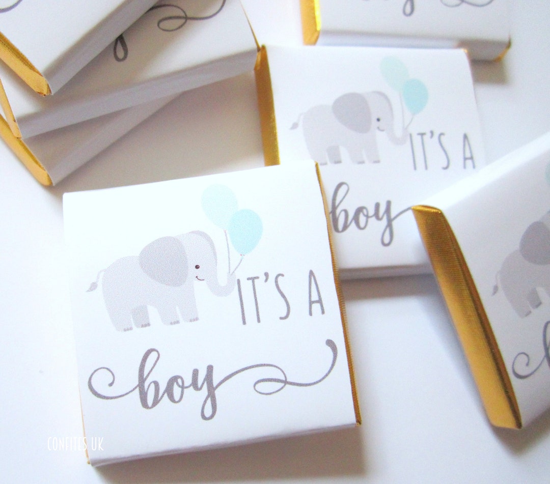 It's a Boy Personalised Chocolate Favours, Boy Baby Shower, Cute ...