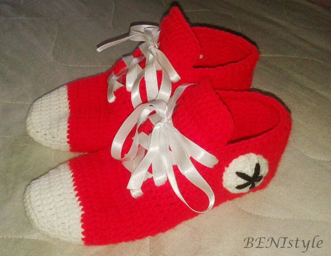 Red Slippers, Women Converse Slippers, Women House Slippers, Home Shoes ...