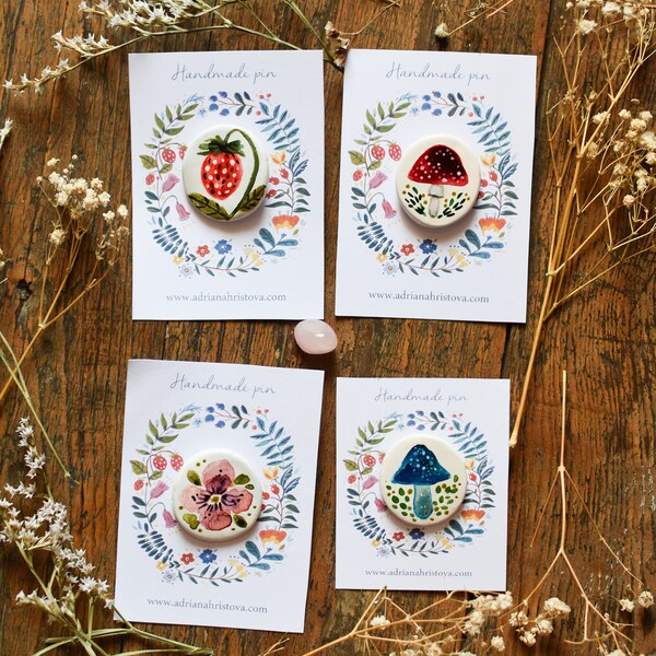 Clay Pins Brooch - Etsy