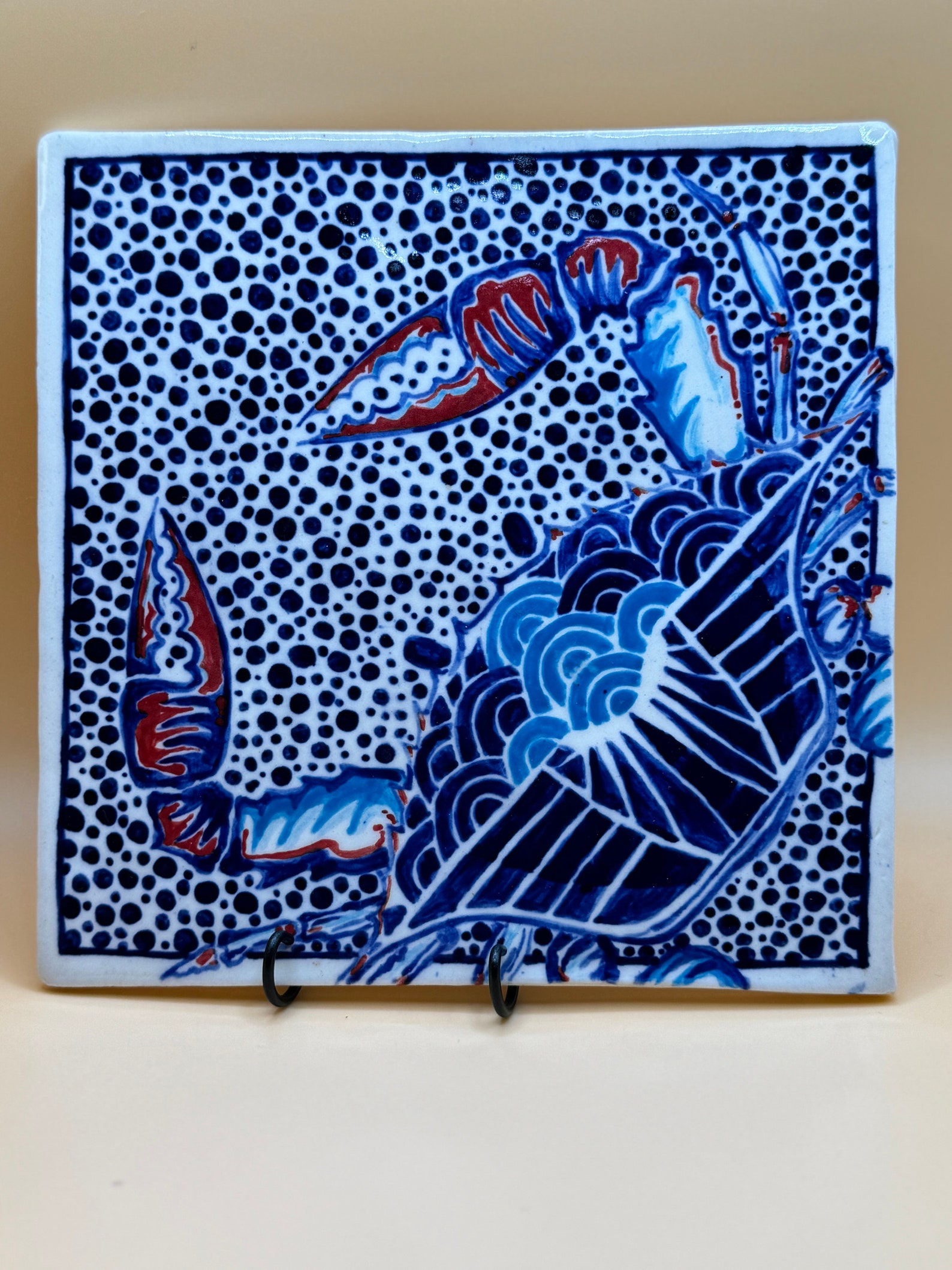 HANDMADE TILE Blue Crab Hand Painted Trivet or Display - Etsy