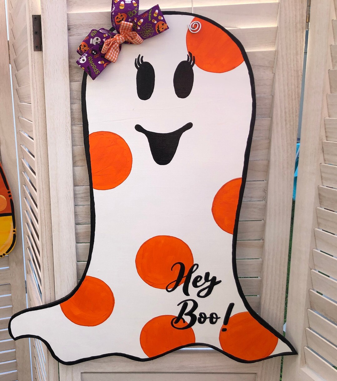 Hey Boo Door Hanger - Etsy