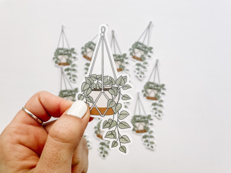 Plant Stickers Hanging Plant Sticker Plants Plant Mom | Etsy