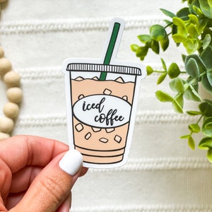 Iced Coffee Sticker | Coffee Sticker | Die-cut Sticker | Iced Coffee ...