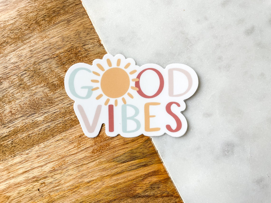 Good Vibes Sun Sticker Hydro Flask Sticker Gift for Her - Etsy