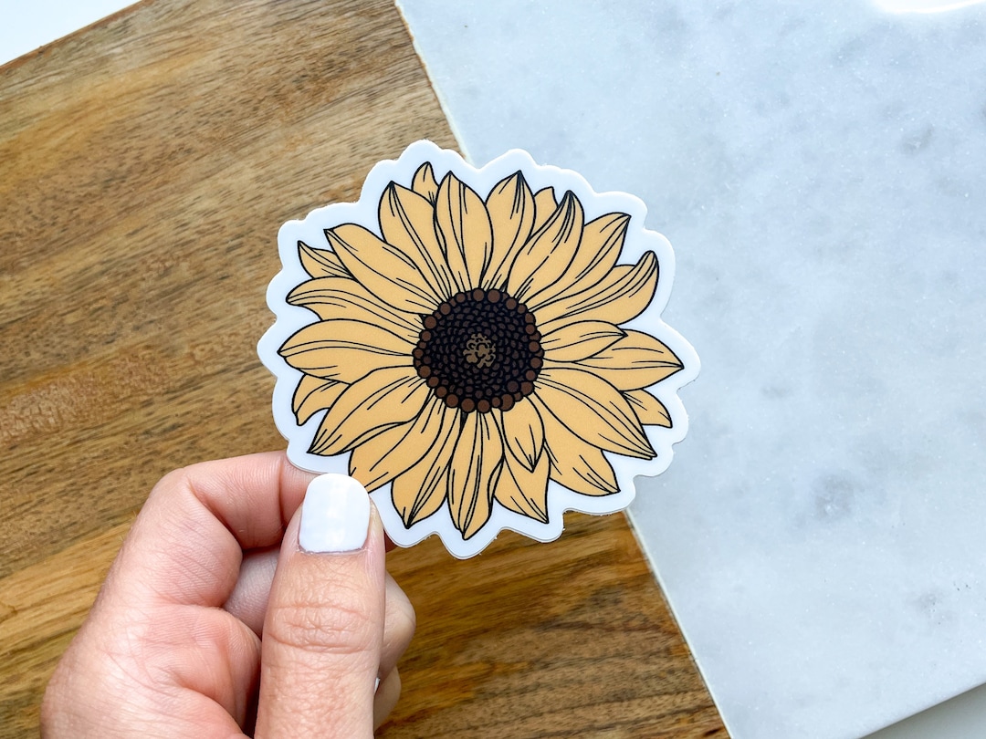 Sunflower Stickers | Flower Stickers | Die-cut Sticker | Sticker Shop ...