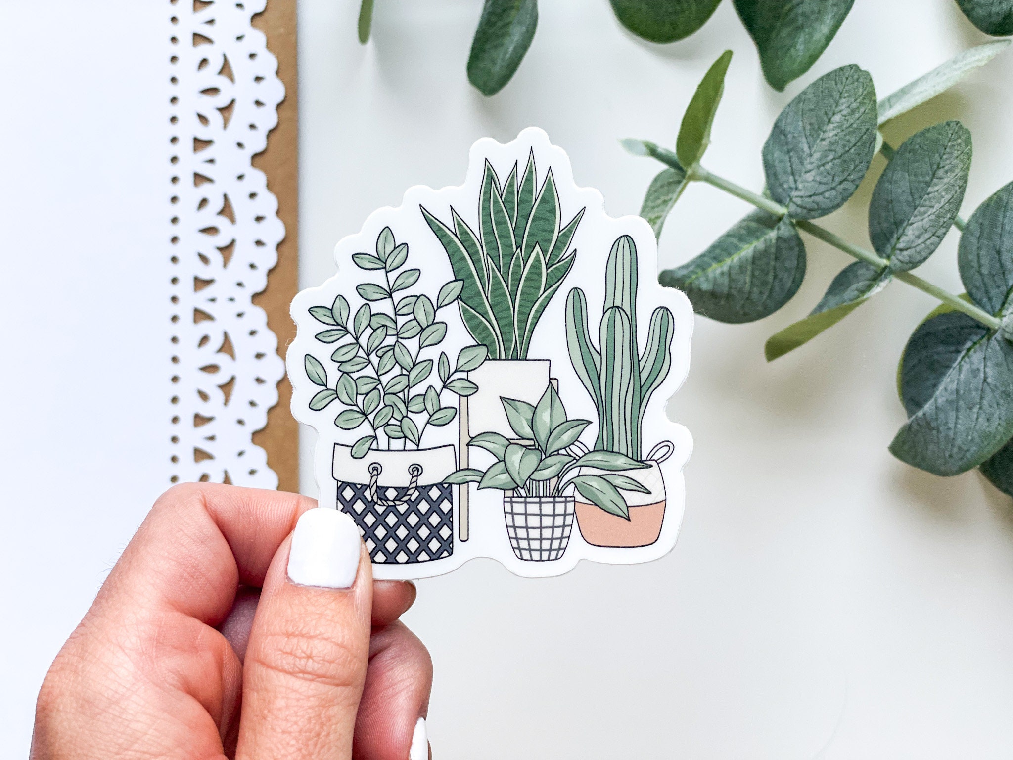 Plant Stickers Plant Mom Gift Sticker Shop Vinyl - Etsy