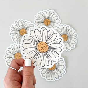 Daisy Flower Stickers Flower Stickers Die-cut Sticker | Etsy
