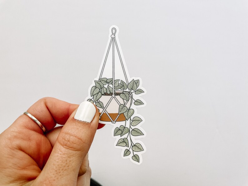 Plant Stickers Hanging Plant Sticker Plants Plant Mom | Etsy