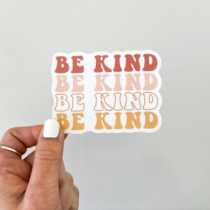 Kindness Stickers Be Kind Sticker Pink Stickers Die Cut | Etsy