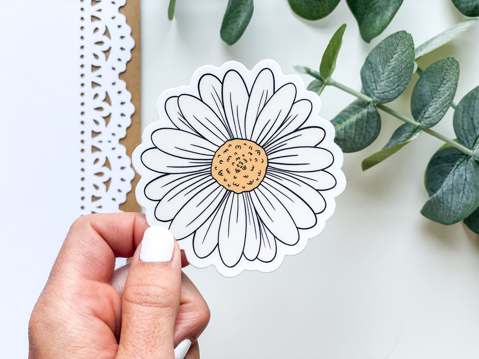 Daisy Flower Stickers Flower Stickers Die-cut Sticker - Etsy