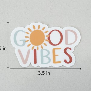 Good Vibes Sun Sticker Hydro Flask Sticker Gift for Her | Etsy