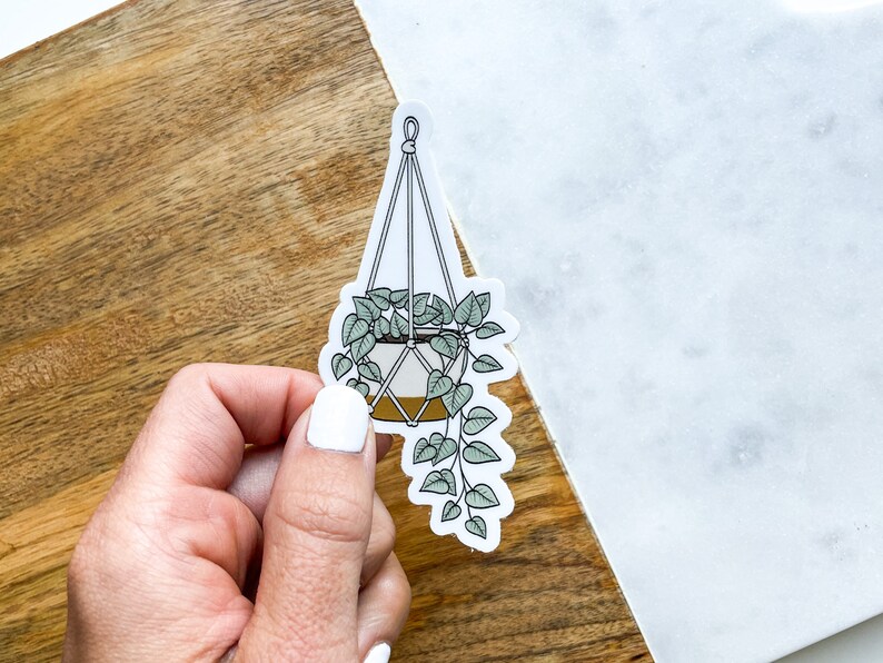 Plant Stickers Hanging Plant Sticker Plants Plant Mom - Etsy