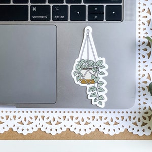 Plant Stickers | Hanging Plant Sticker | Plants | Plant Mom | Sticker ...