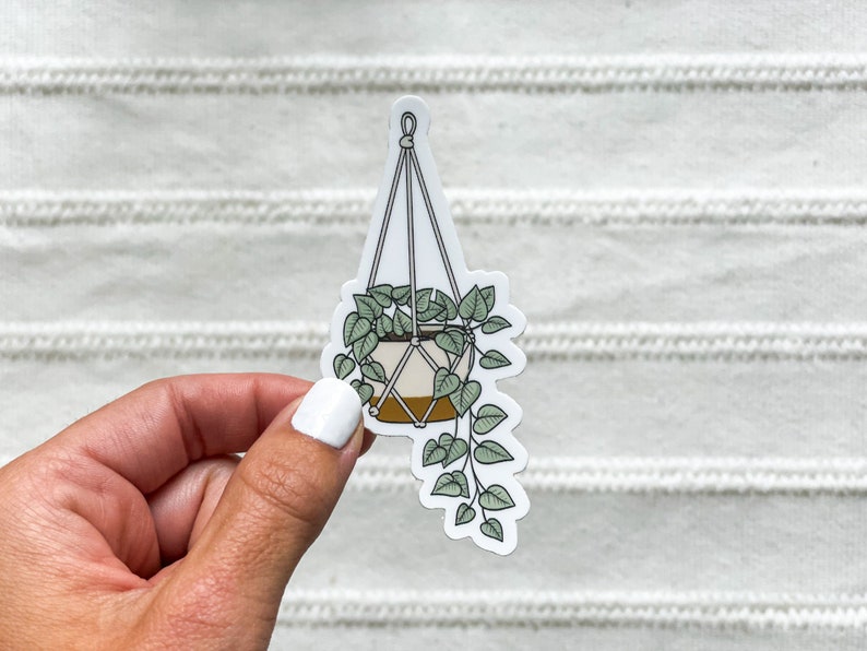 Plant Stickers | Hanging Plant Sticker | Plants | Plant Mom | Sticker ...