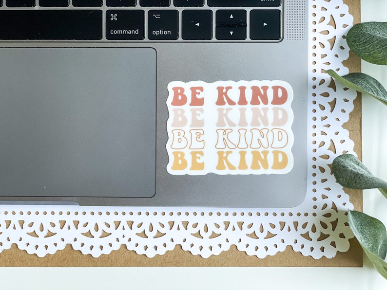 Kindness Stickers Be Kind Sticker Pink Stickers Die Cut - Etsy