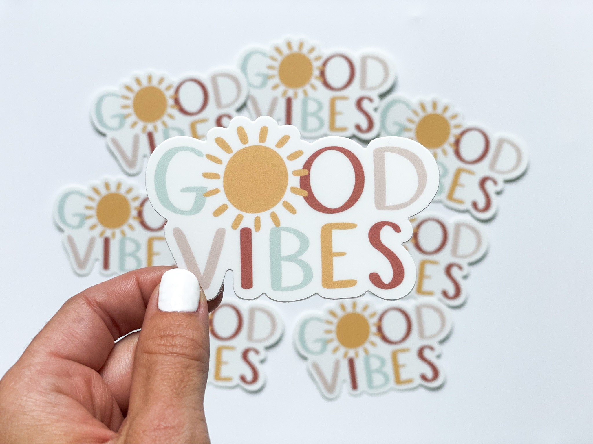 Good Vibes Sun Sticker Hydro Flask Sticker Gift for Her - Etsy