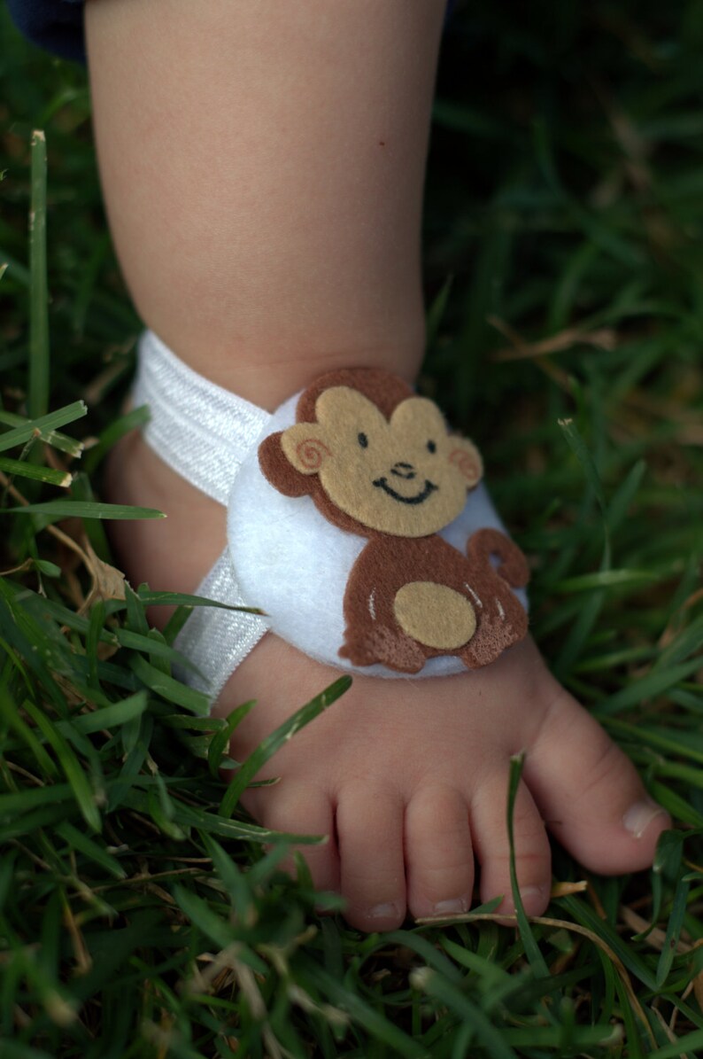 Monkey Barefoot Sandals Baby Barefoot Sandals Baby Boy Gift | Etsy