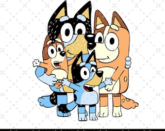 Bluey Pink Png, Bluey Friends Instant Download Png, Ready to Print ...