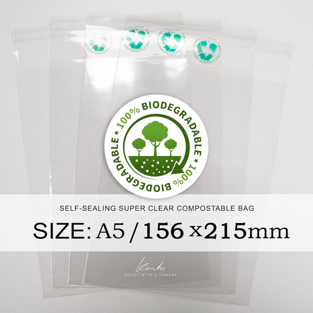 A5 Envelope 156x215mm Biodegradable and Compostable Food Safe Super ...