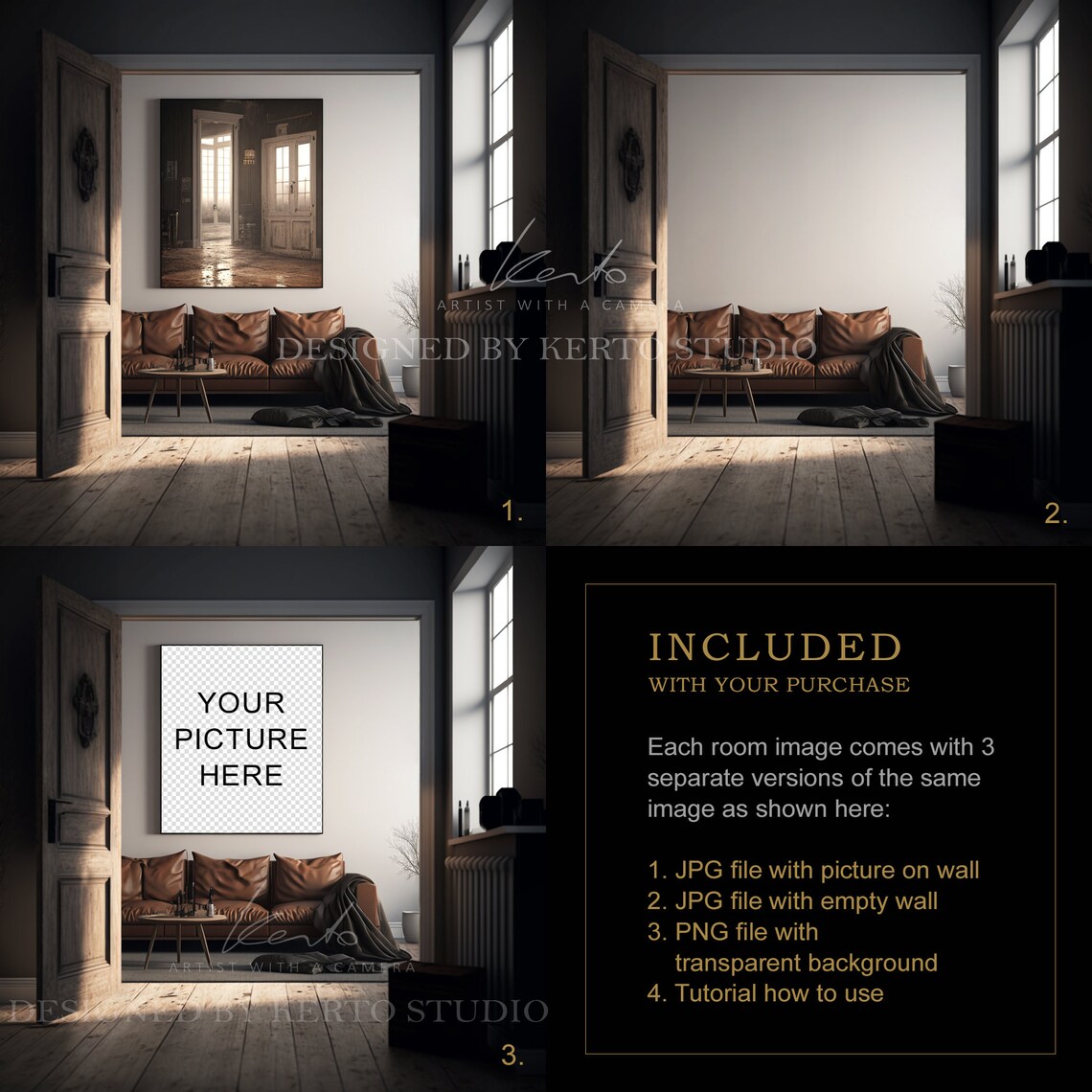 Interior Mockup, Living Room Mock-up, Modern Cosy Room Mock-up, Empty ...