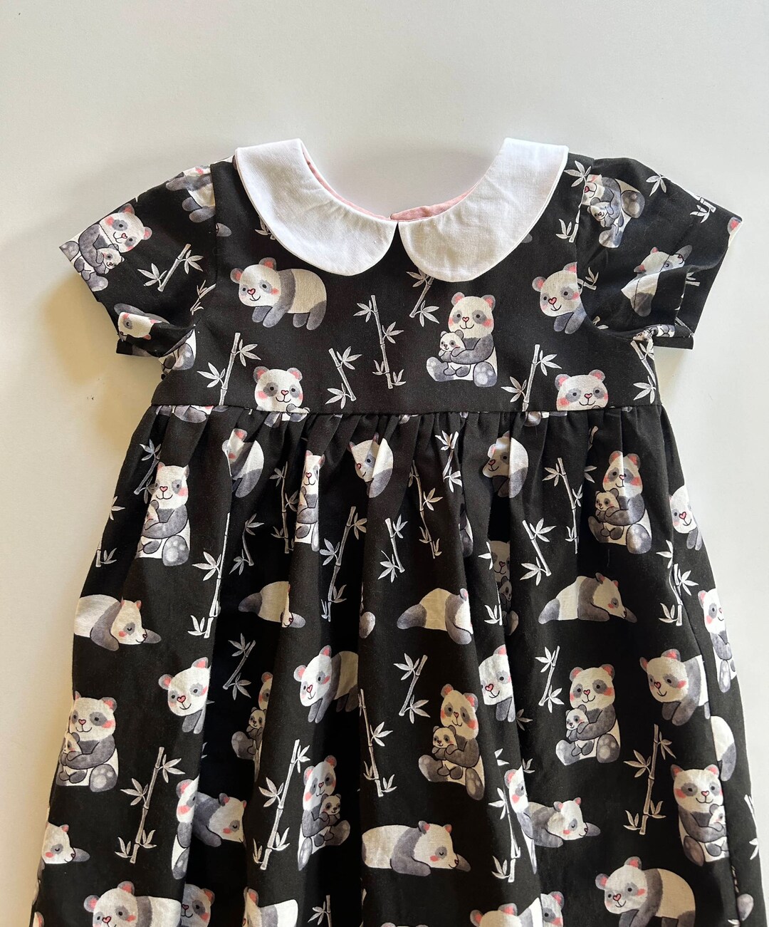 Black and White Panda Dress With Peter Pan Collar Made to Order - Etsy