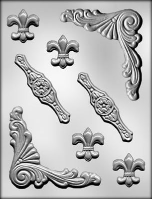 Baroque Molds Set of 4 Molds for Fondant Gum Paste Clay | Etsy