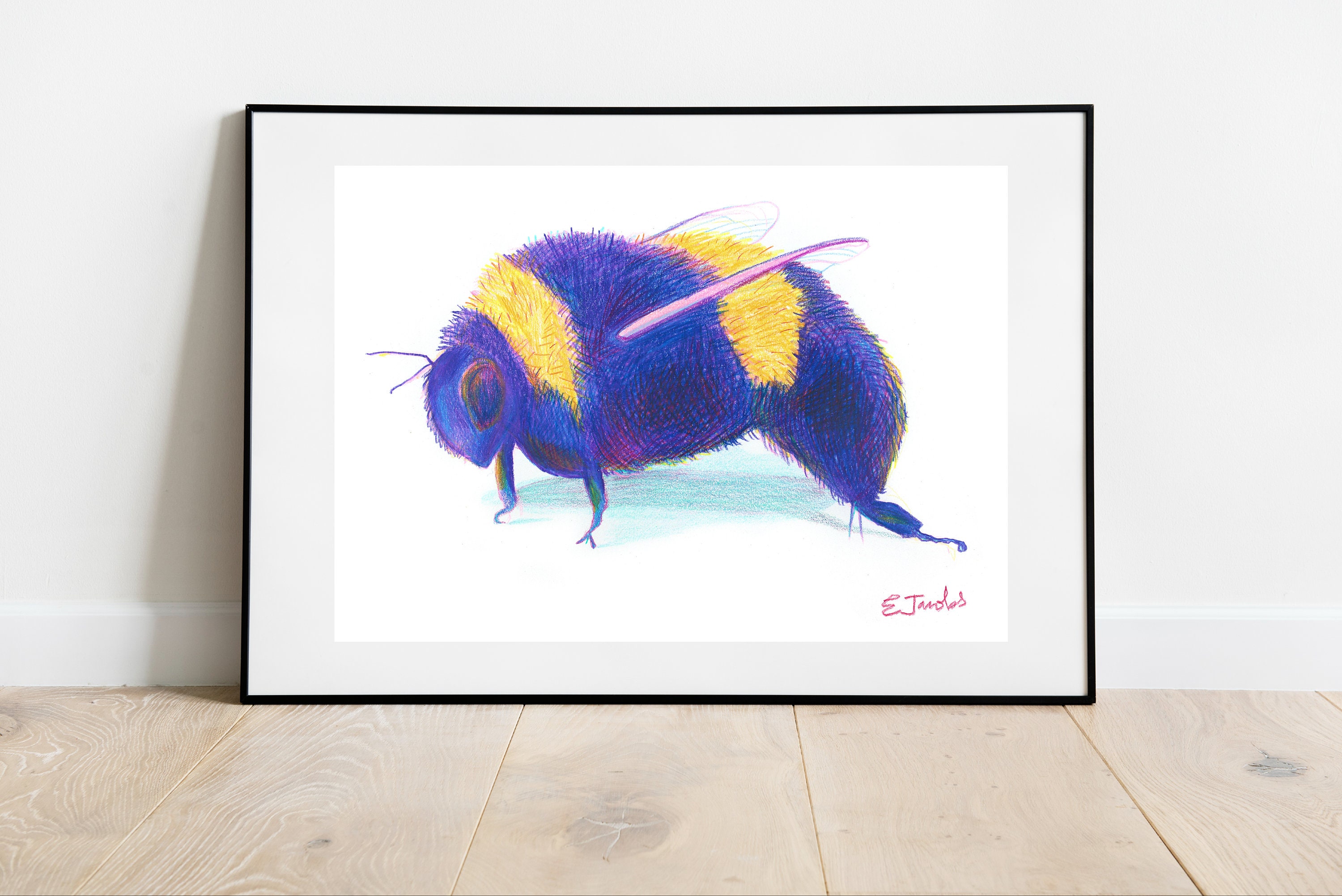 Bumble Bee Art - Bumble Bee Illustration - Giclée Print - Home Print ...