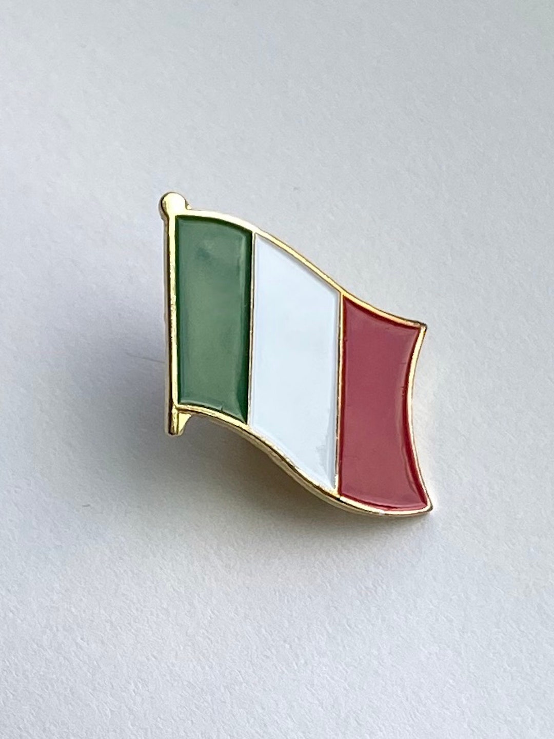 Italian Flag Lapel or Hat Pin With Military Clasp, 3/4", Green, White ...