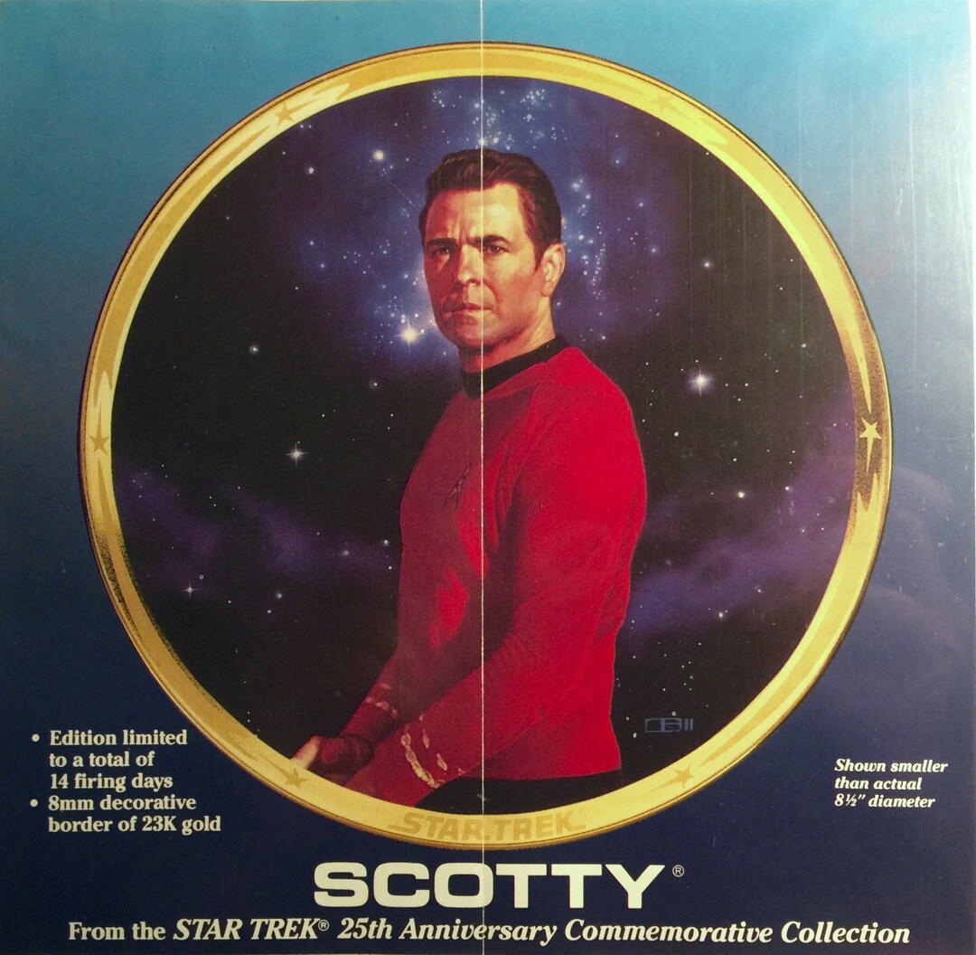 Scotty Portrait, Star Trek 25th Anniversary, 1991, Hamilton Collection ...