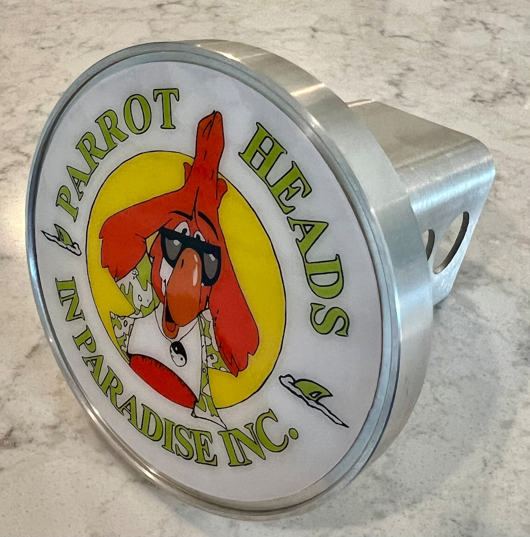 Custom Made Parrot Heads Jimmy Buffett Hitch Cover - Silver Aluminum - Etsy