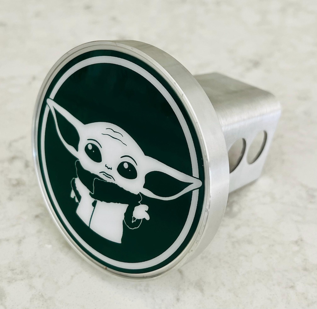 Custom Made Baby Yoda Hitch Cover - Silver Aluminum - Etsy