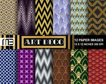 Art deco papers | Etsy