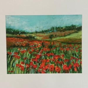 Poppy Fields Print Image 10x14 and Includes 16x20 White Mat - Etsy