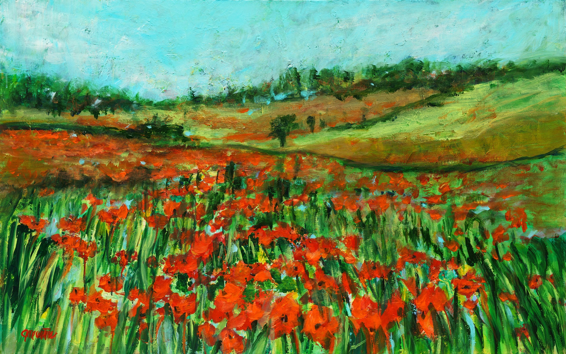 Poppy Fields Print Image 10x14 and Includes 16x20 White Mat - Etsy