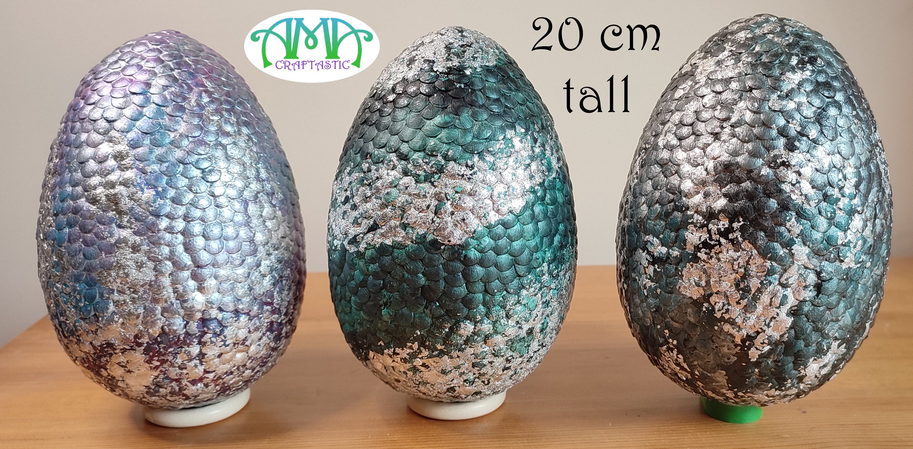 Dragon Egg Extra Large 20cm Metal Scales Hand Painted - Etsy