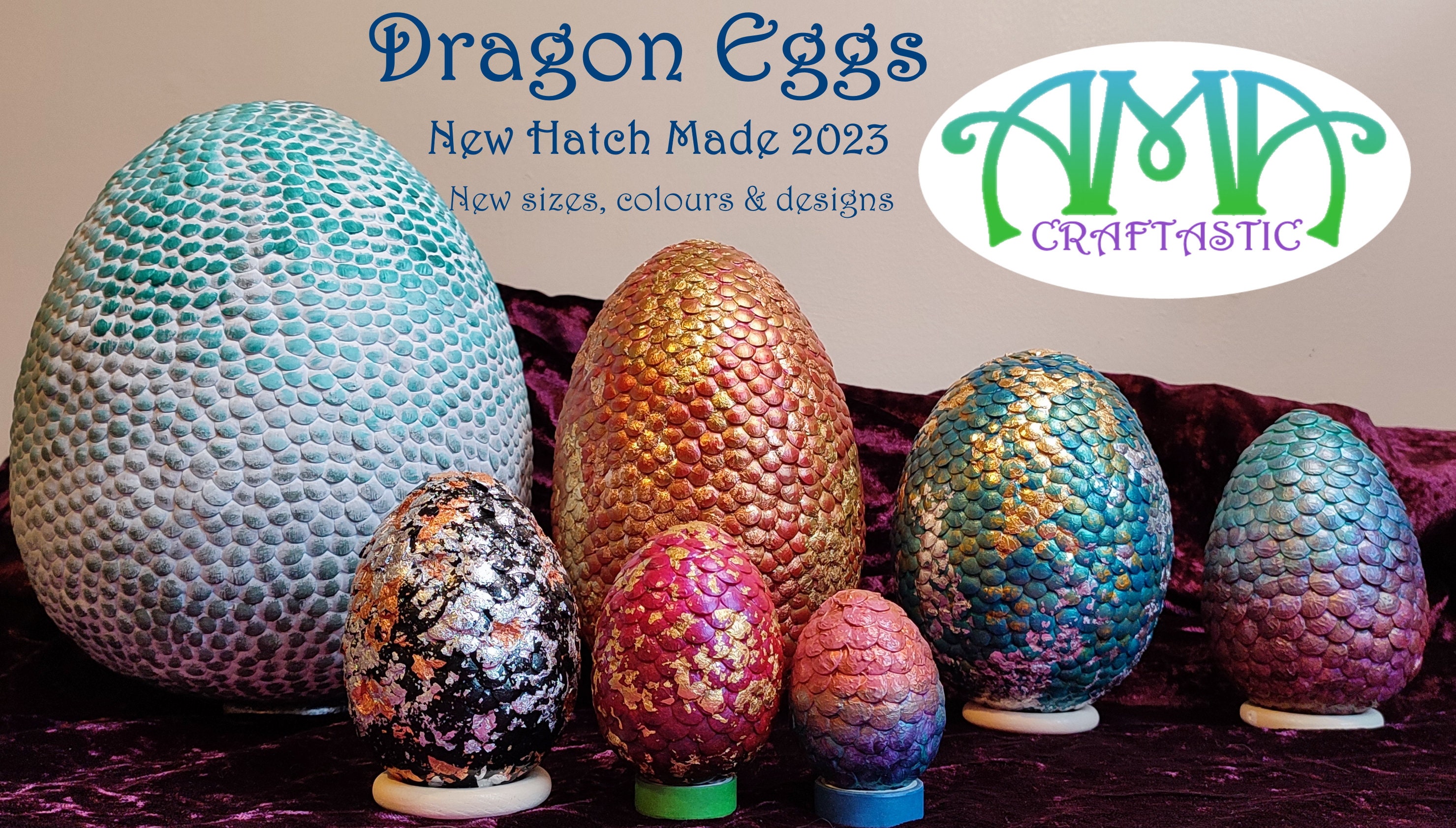 Dragon Egg Medium 13cm Different Colours Available. Metal Scales Hand ...