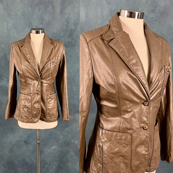 1970s aigner leather jacket - Gem