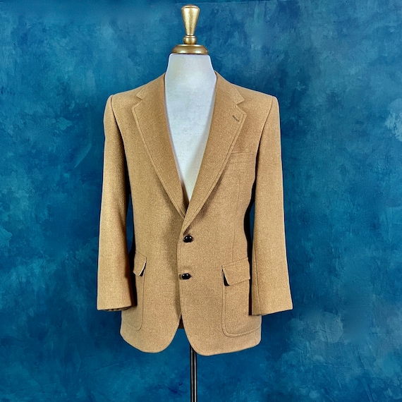 Vintage 70's Men's Camel Hair Sport Coat Blazer - Gem