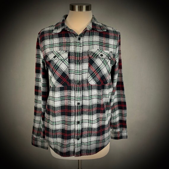 1990's Vintage Etnies Long Sleeve Skate Flannel - Gem