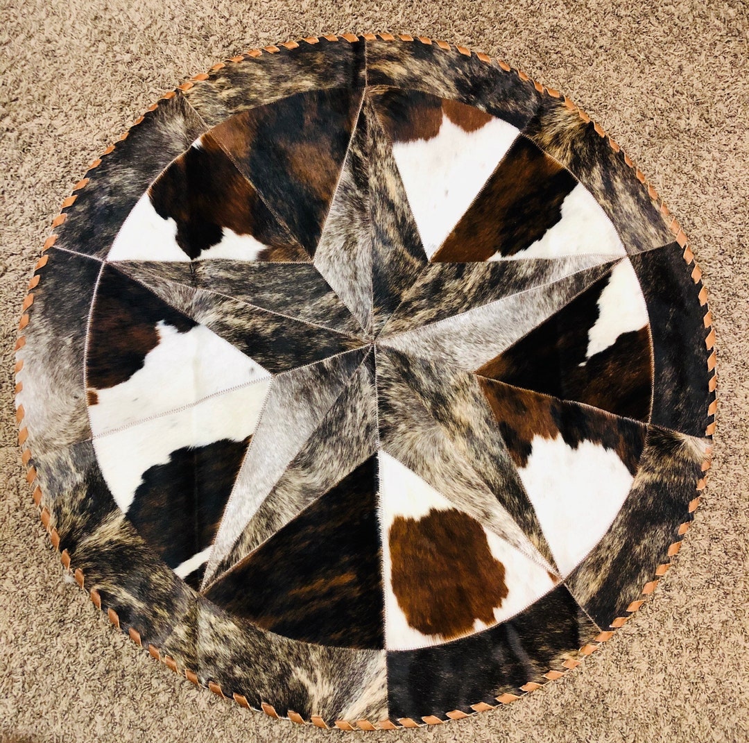 Cowhide Rugs Table Runners Round & Rectangle Cow Hides Calf Hides ...