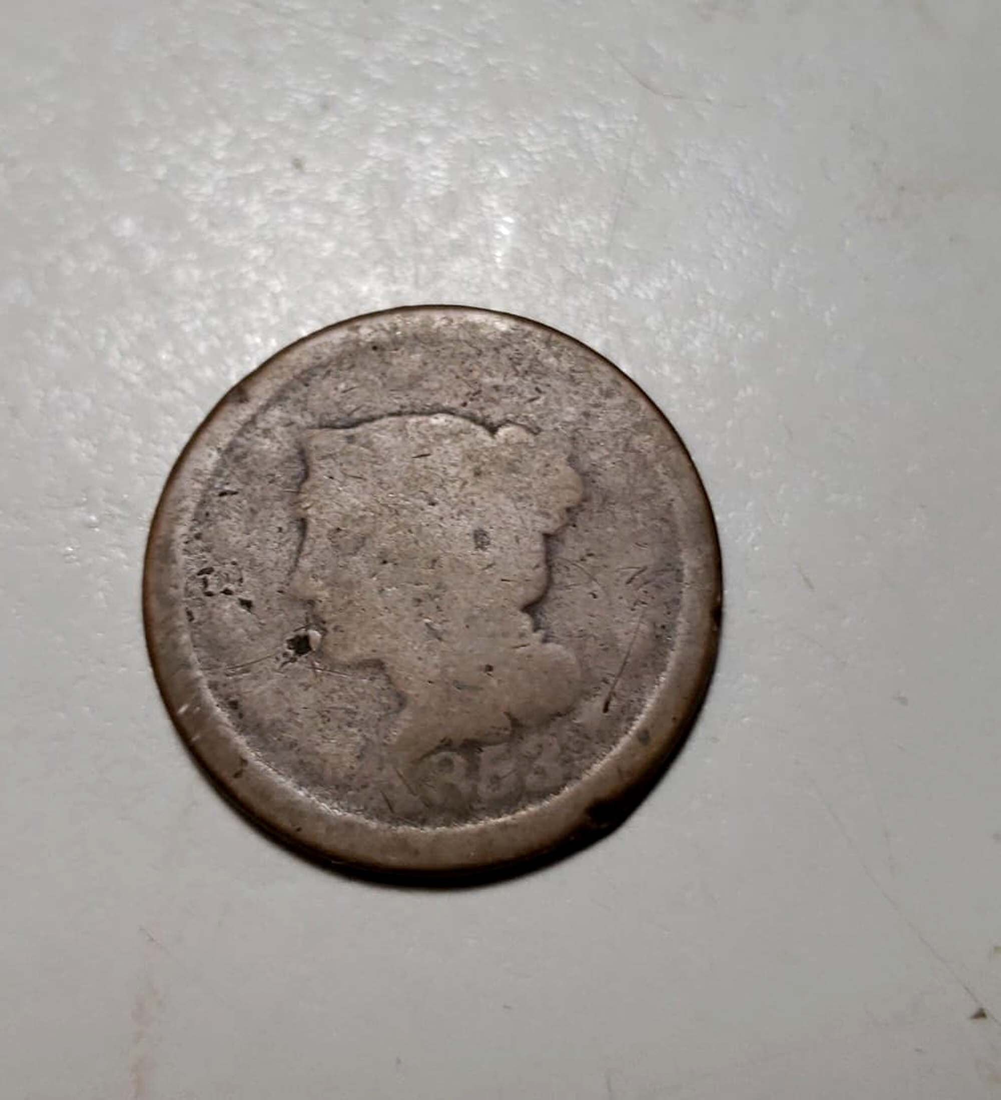 1853 One Cent Coin Us