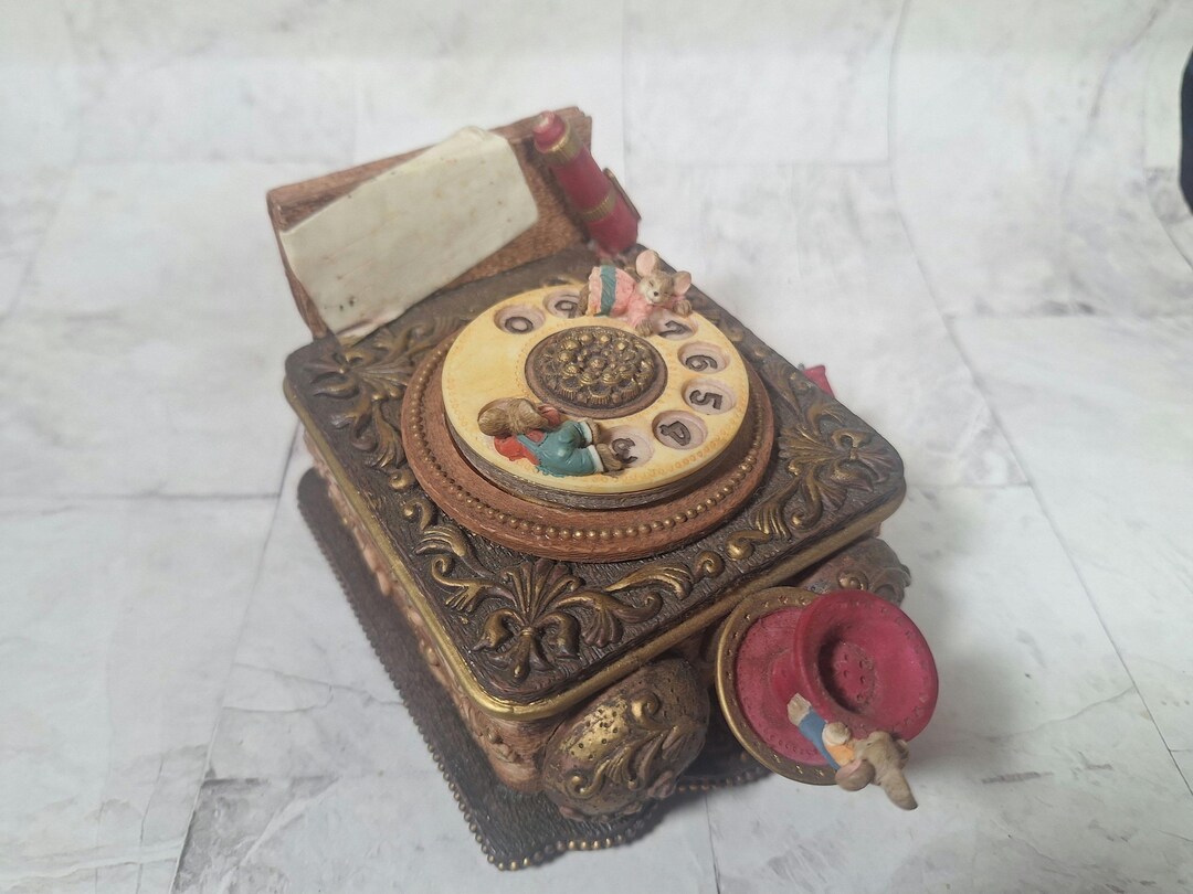 Vintage Sankyo Music Box, Classical Music Box, Spinning Figurine, Mice ...