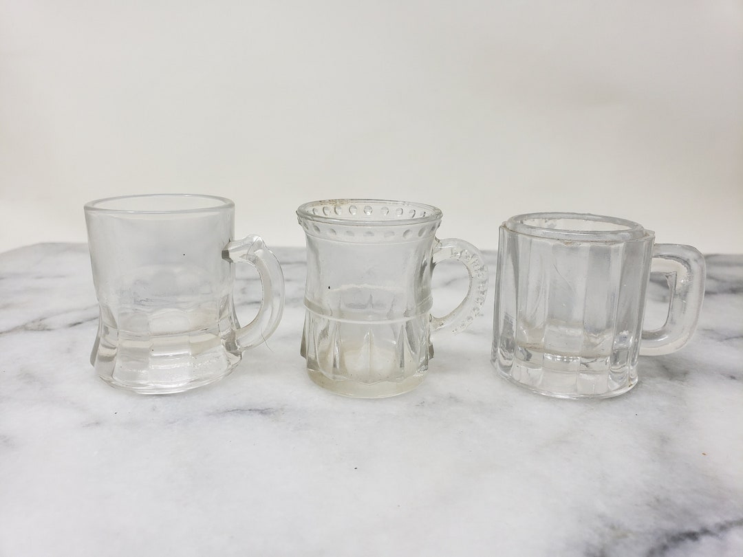 Set of 3 Mini Beer Mug Shot Glass | Federal Glass | Miniature Beer ...