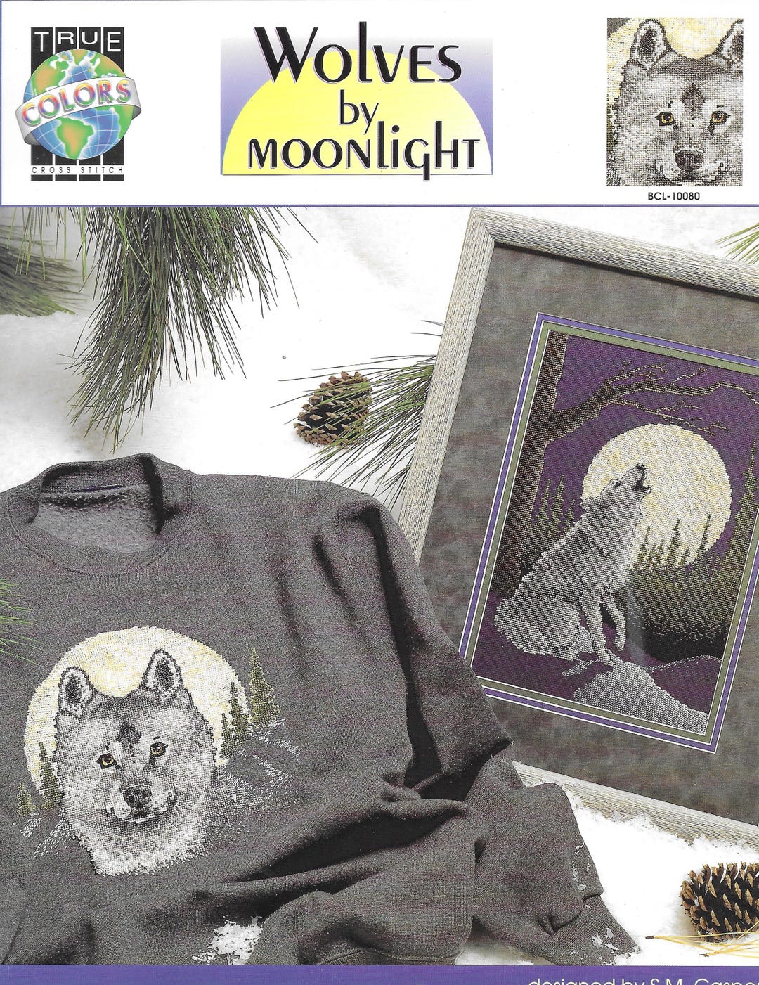 Cross Stitch New Pattern Wolves by Moonlight True Colors OOP 1992 - Etsy