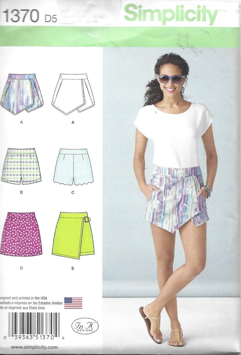 13704 Misses Shorts, Skort, Skirts, Sizes 4-12, New Uncut Simplicity ...