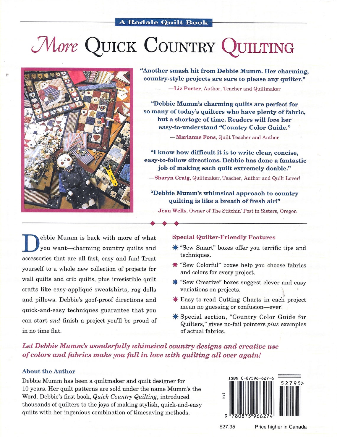Debbie Mumm More Quick Country Quilting 60 Fast & Fun Projects ...